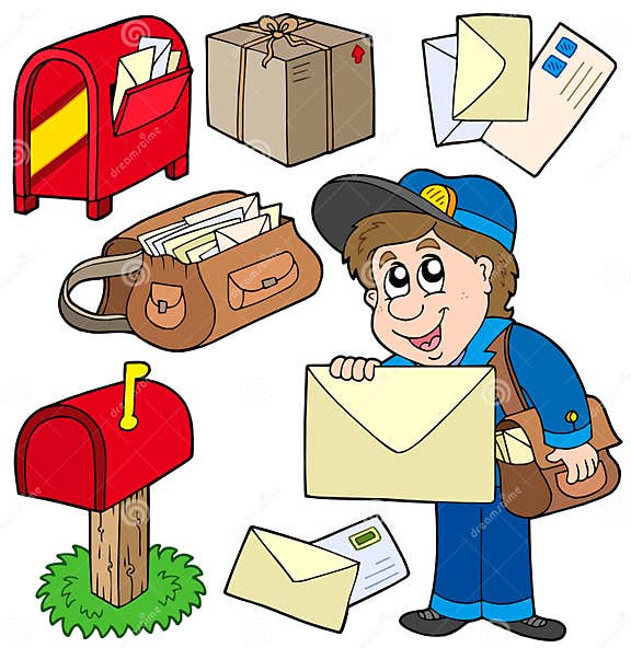 Mail collection stock vector. Illustration of object - 12489829