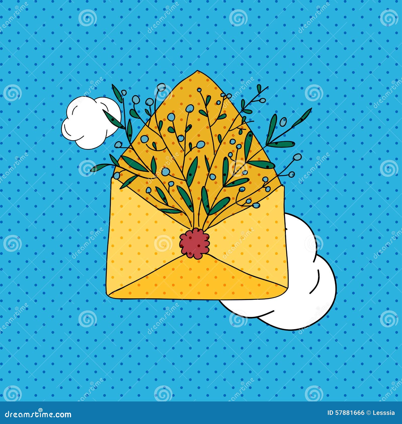 Mail. Comics Pop Art Style Blank Layout Template with Clouds Bea Stock ...