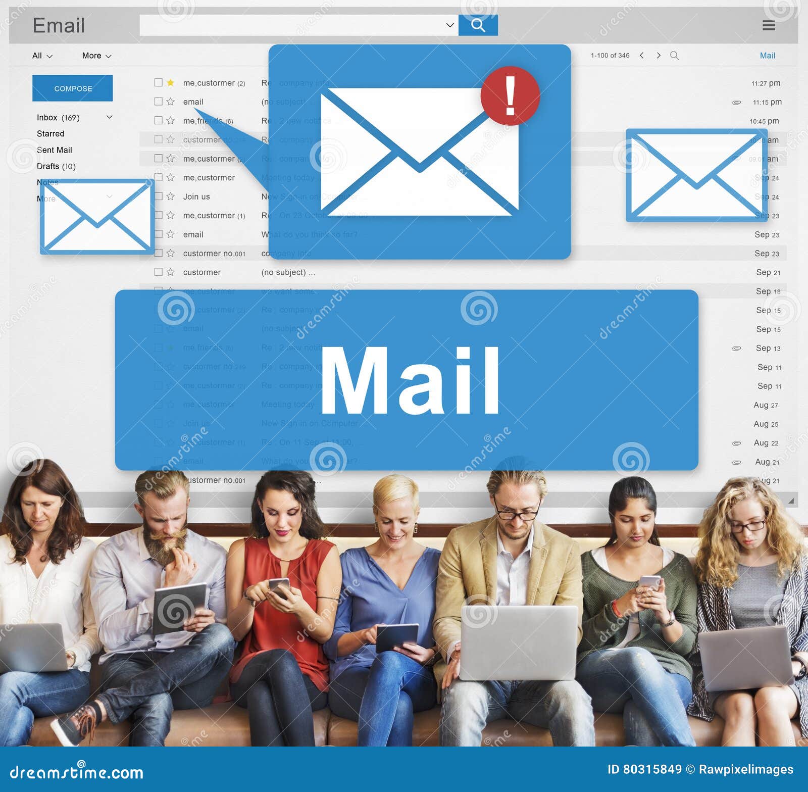 Mail Communication Connection Global Letters Concept Stock Image ...