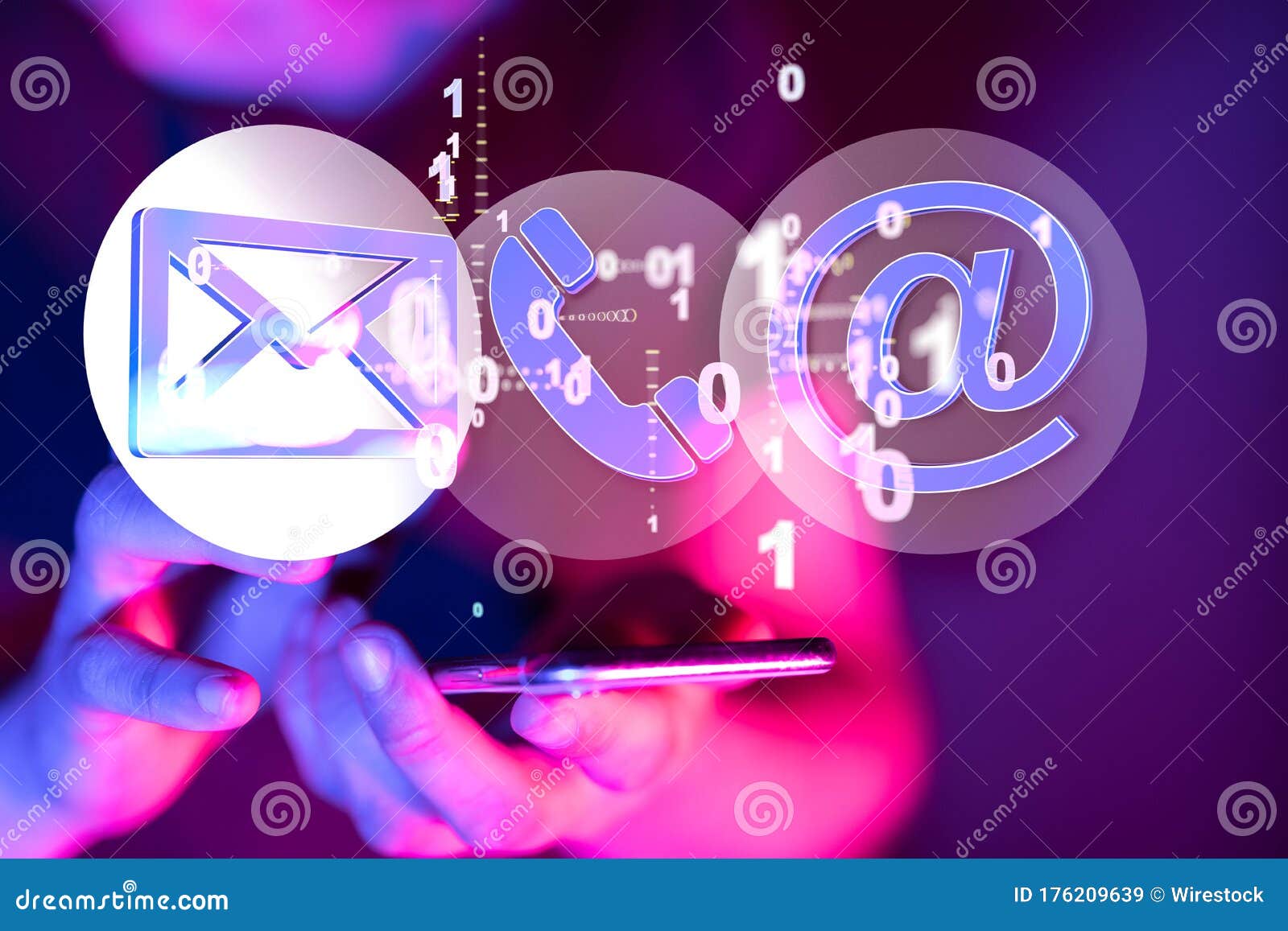 A Mail Communication Connection Message To Mailing Stock Image - Image ...