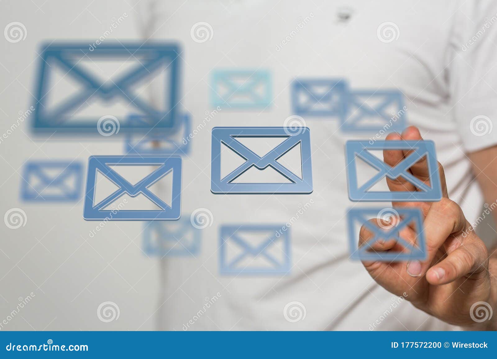 A Mail Communication Connection Message To Mailing Stock Photo - Image ...
