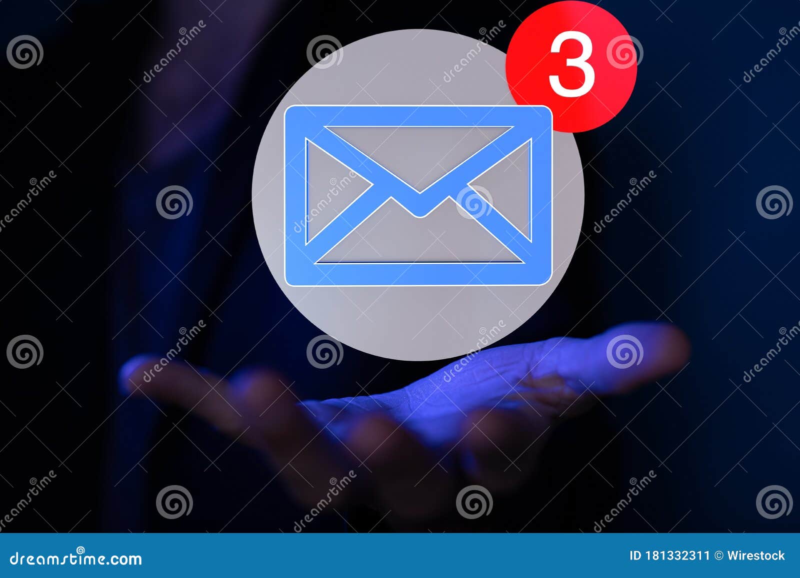 A Mail Communication Connection Message To Mailing Stock Image - Image ...