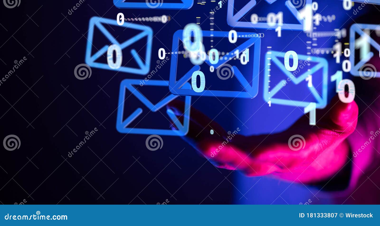 A Mail Communication Connection Message To Mailing Stock Image - Image ...