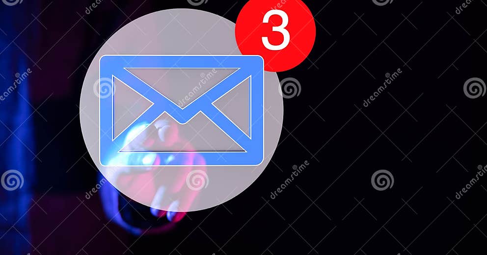 A Mail Communication Connection Message To Mailing Stock Photo - Image ...