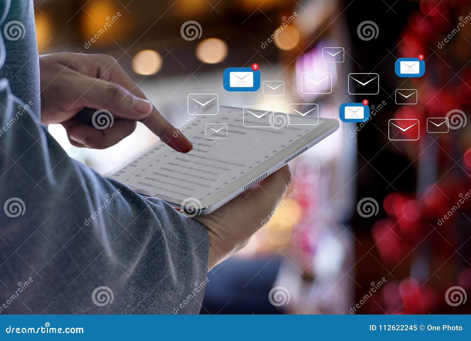 Mail Communication Connection Message To Mailing Contacts Inbox Stock ...