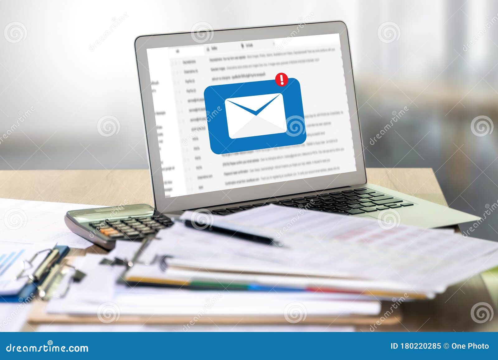 Mail Communication Connection Message To Mailing Contacts Phone Stock ...