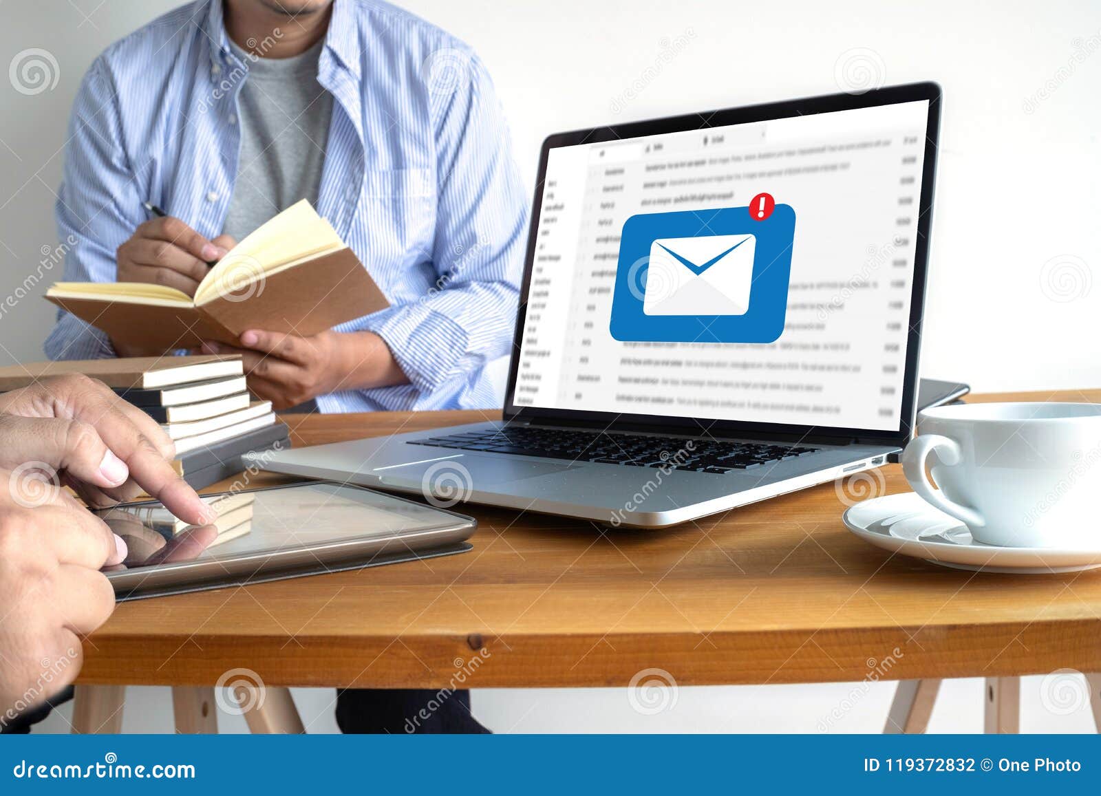 Mail Communication Connection Message To Mailing Contacts Phone Stock ...