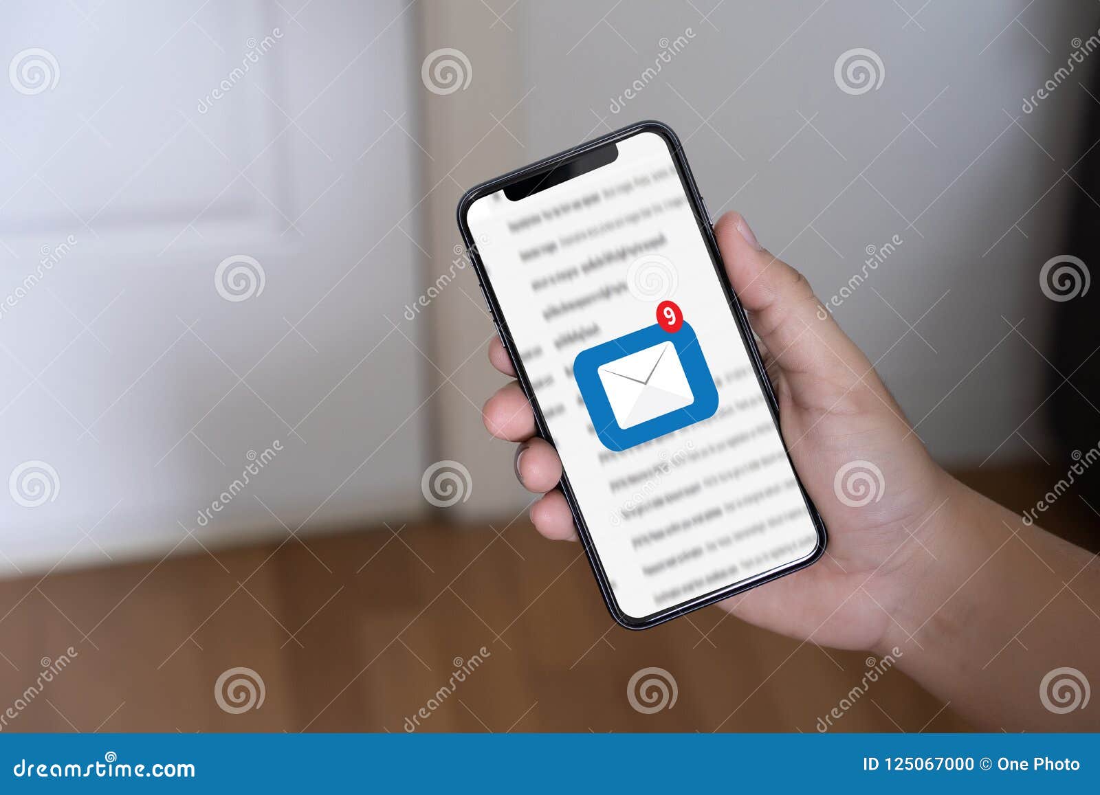 Mail Communication Connection Message To Mailing Contacts Phone Stock ...