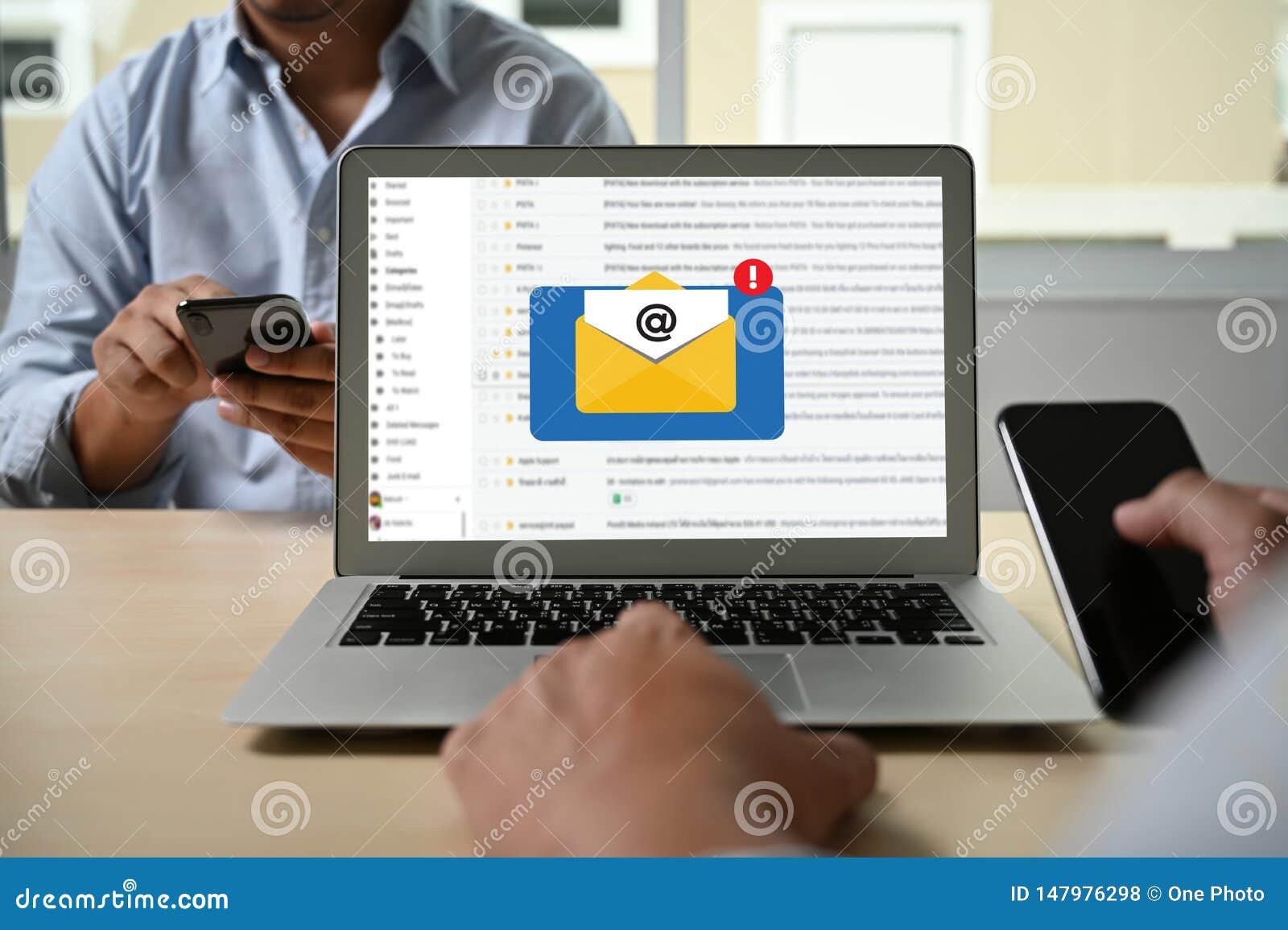 Mail Communication Connection Message To Mailing Contacts Phone Global ...
