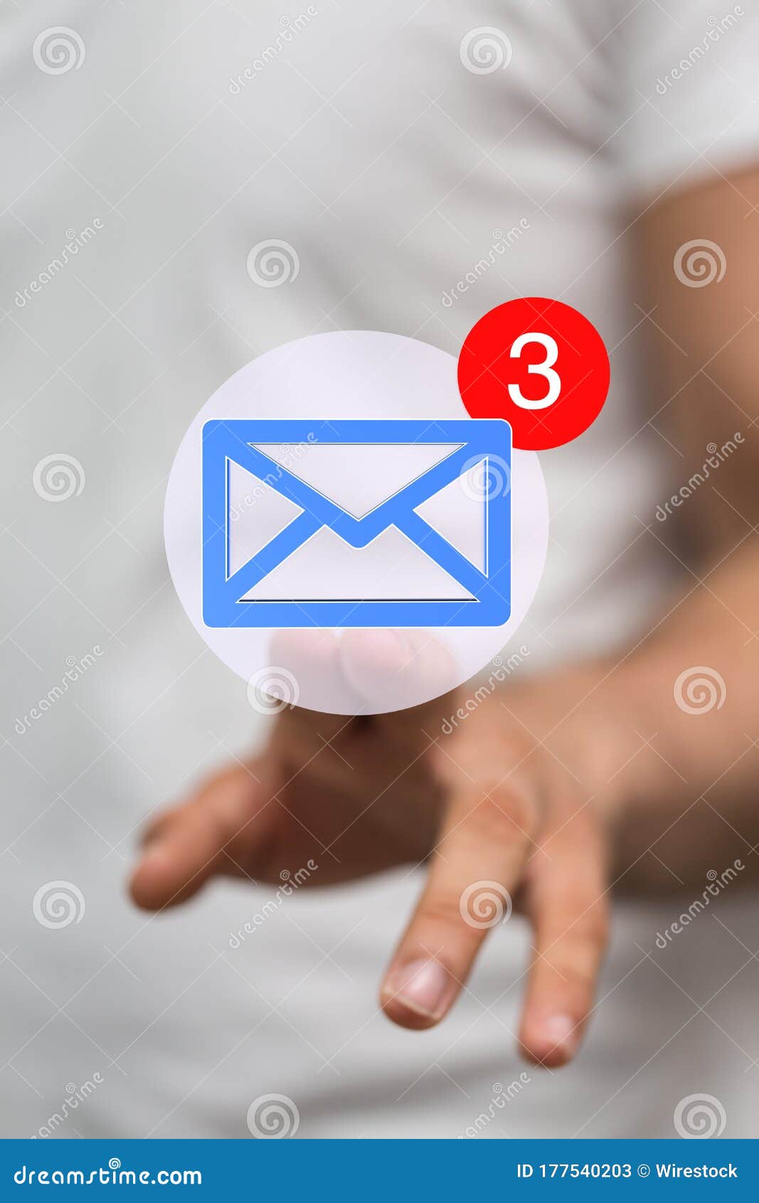 A Mail Communication Connection Message To Mailing Stock Image - Image ...