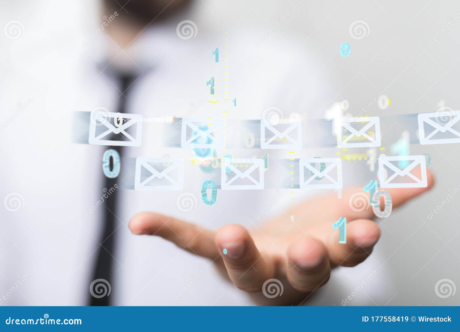 A Mail Communication Connection Message To Mailing Stock Image - Image ...