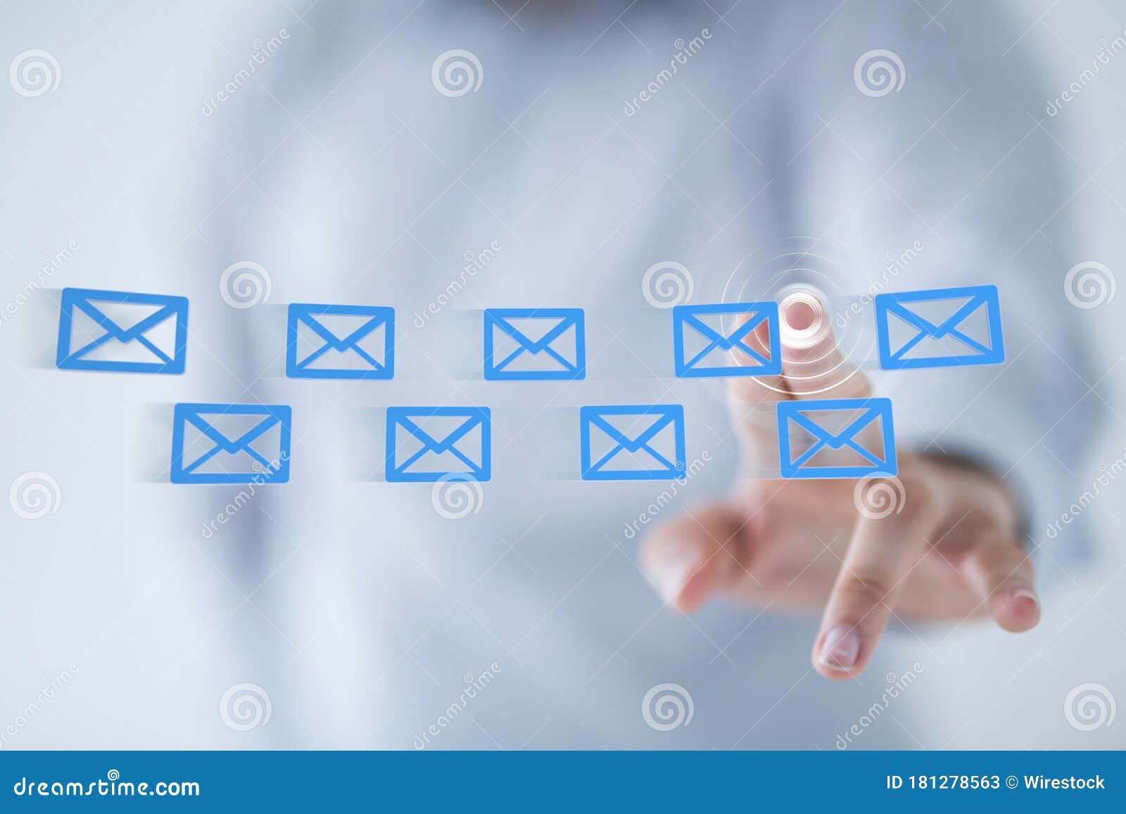 A Mail Communication Connection Message To Mailing Stock Image - Image ...