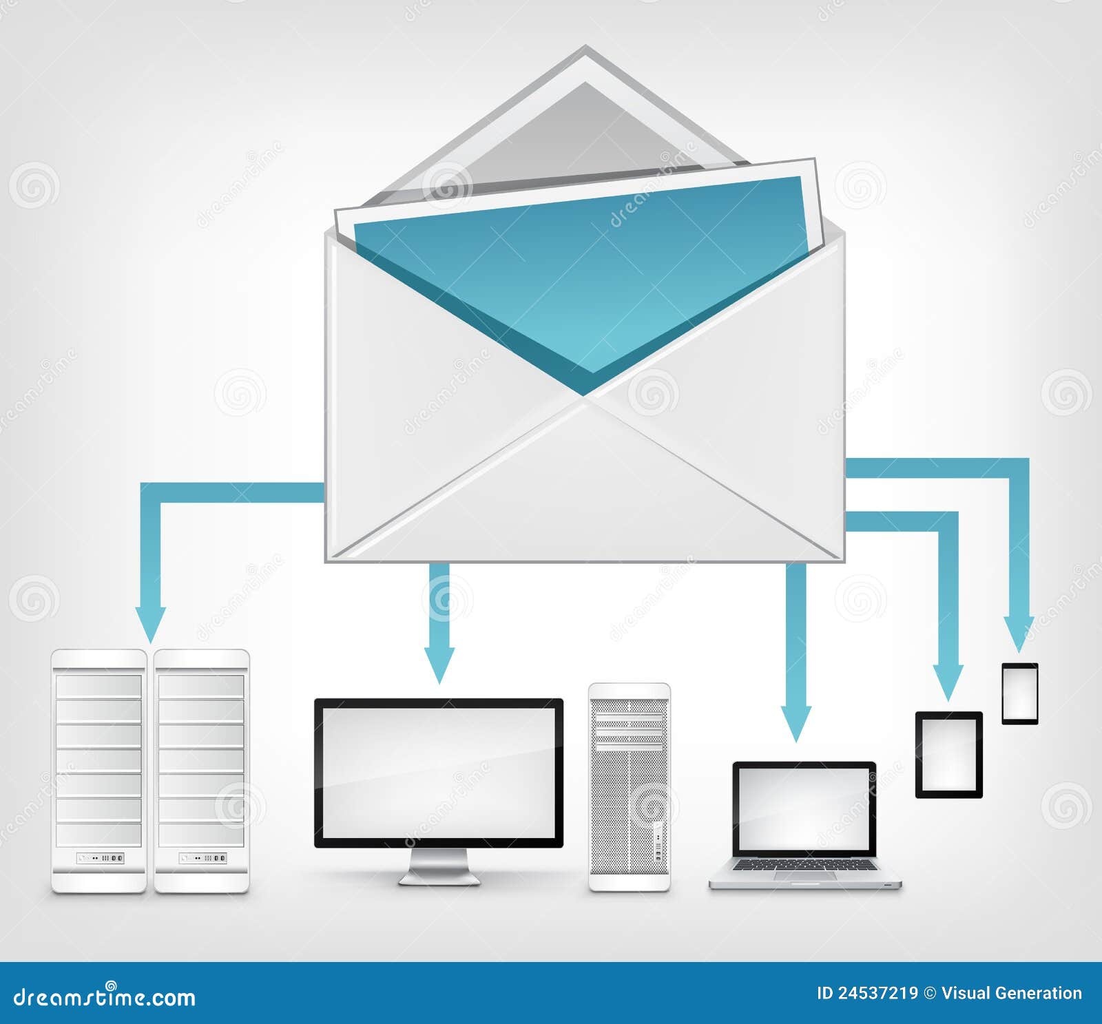 Mail Concept stock vector. Illustration of black, monitor - 24537219