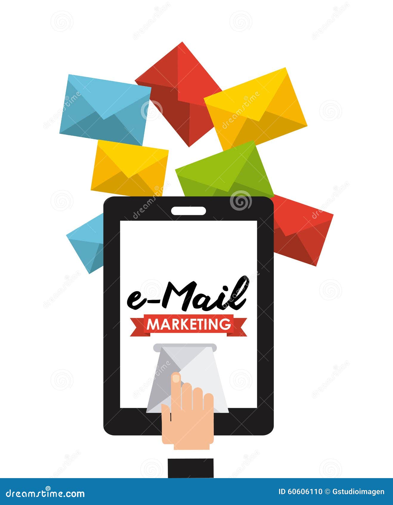 Mail concept stock vector. Illustration of colors, background - 60606110