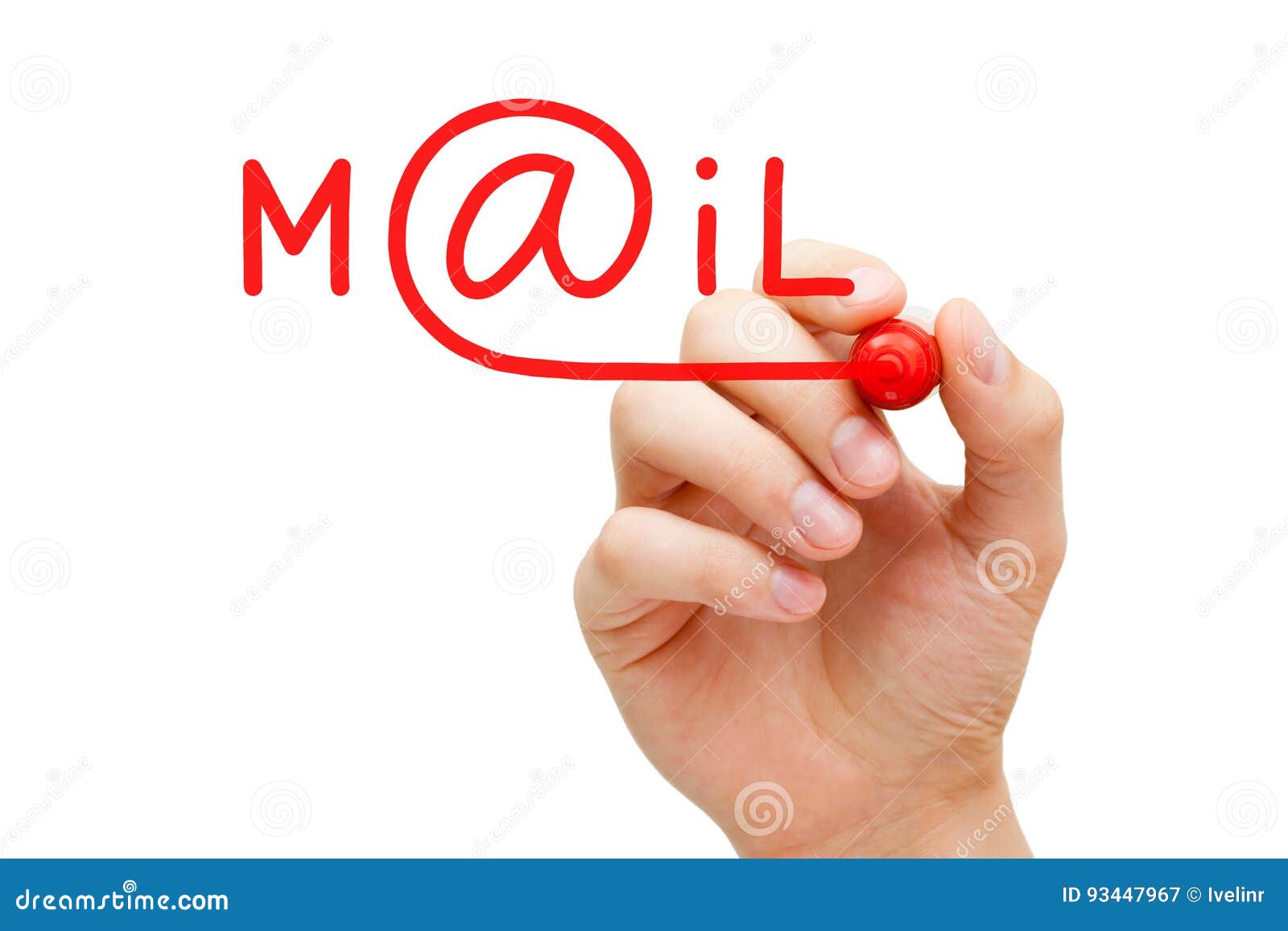 Mail Concept Red Marker stock image. Image of communication - 93447967
