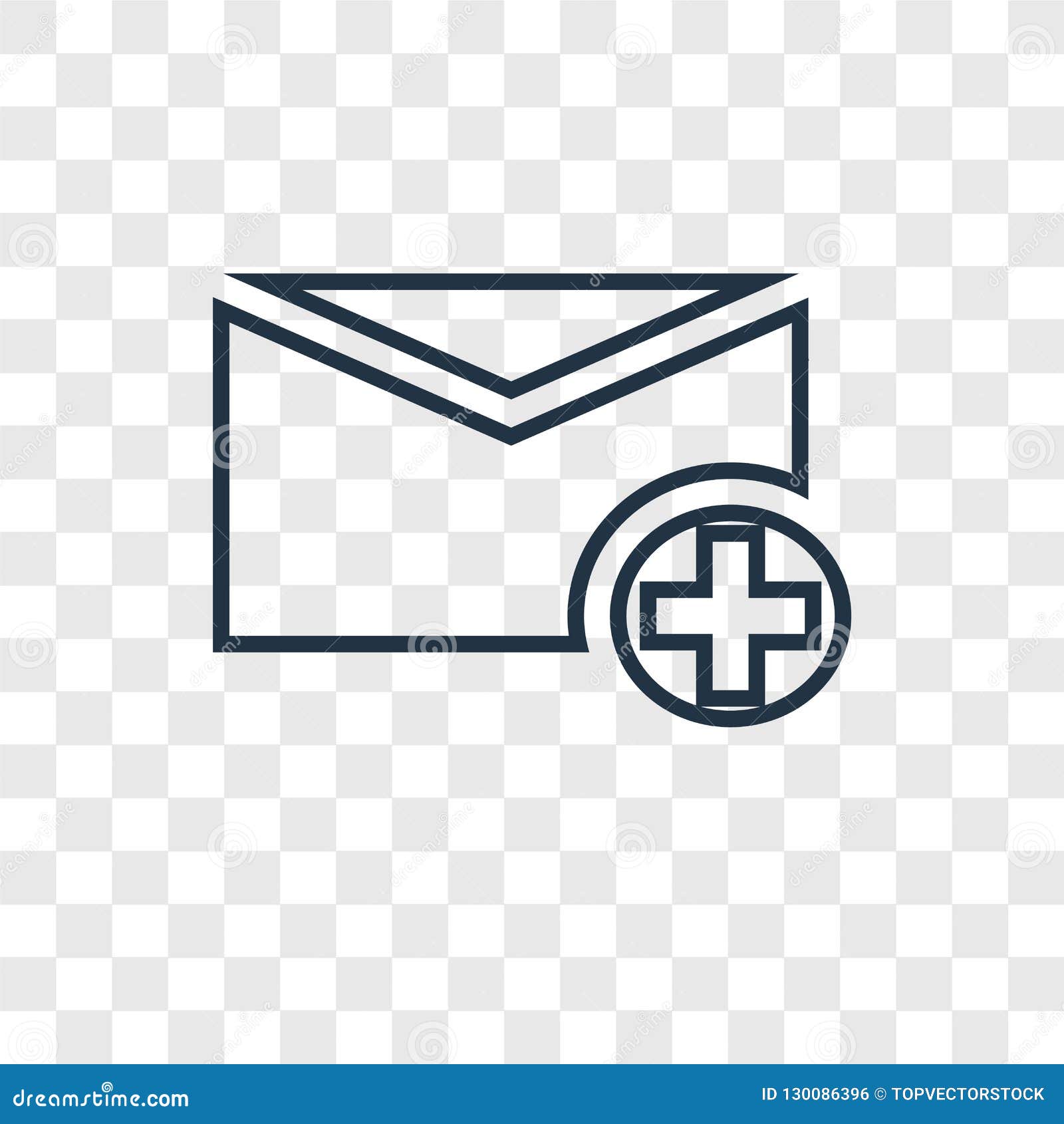 Mail Concept Vector Linear Icon Isolated on Transparent Background ...