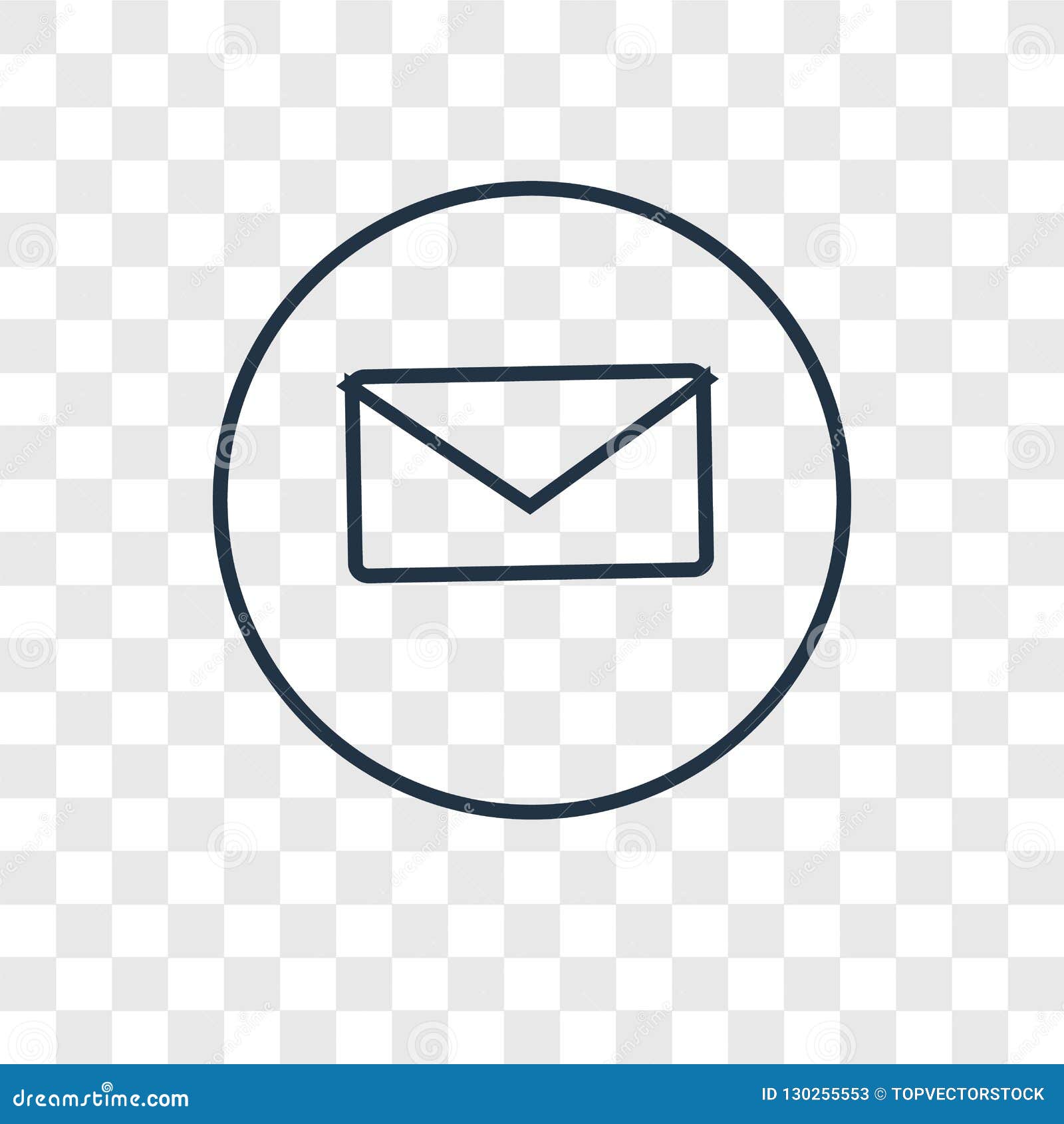 Mail Concept Vector Linear Icon Isolated on Transparent Background ...