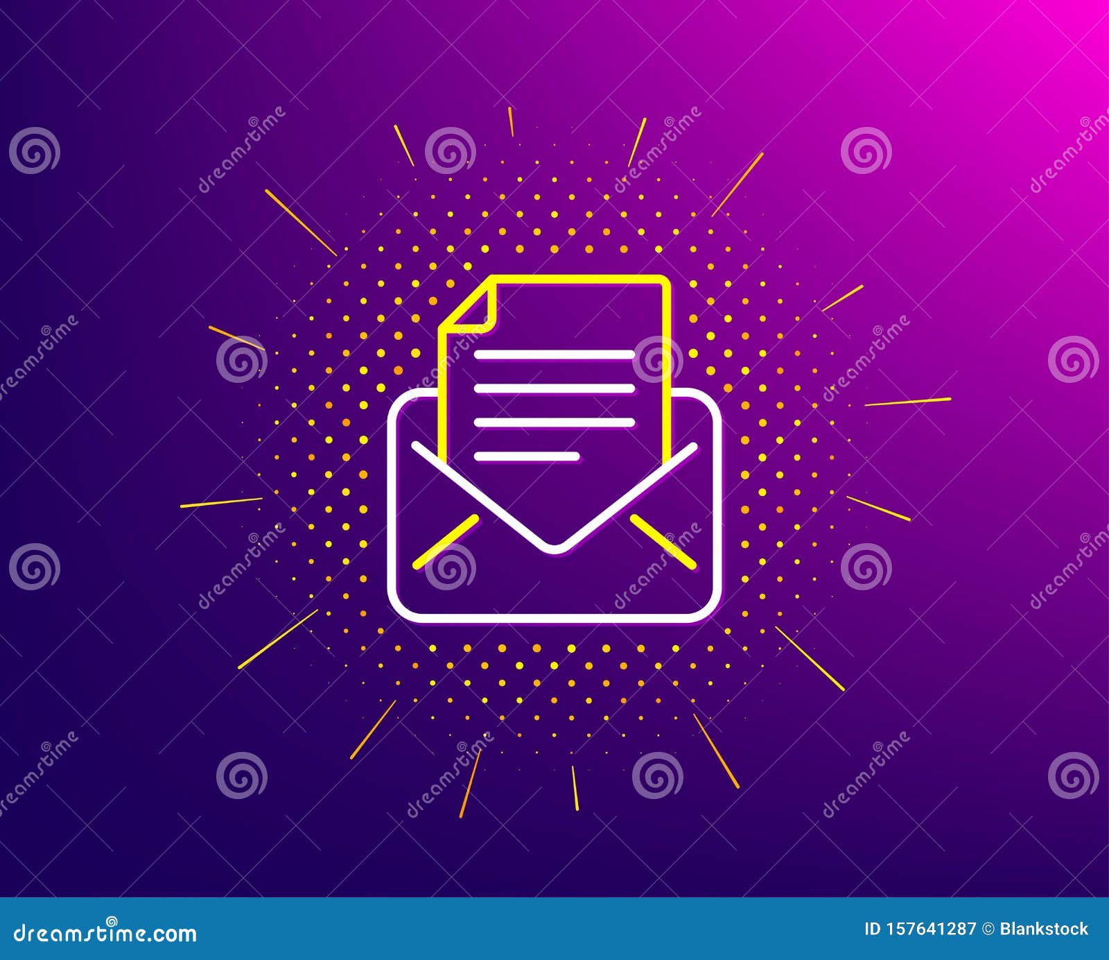 Mail Correspondence Line Icon. Read Message Sign. Vector Stock Vector ...