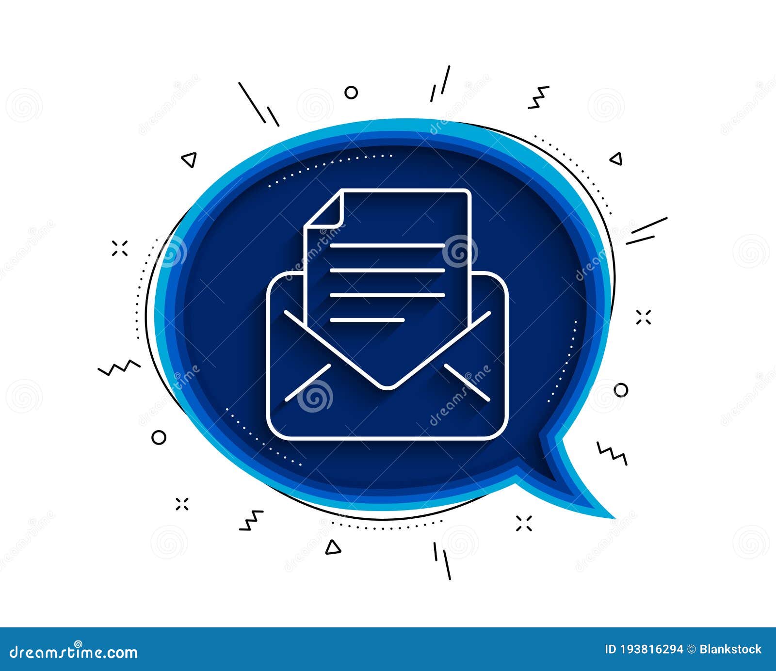 Mail Correspondence Line Icon. Read Message Sign. Vector Stock Vector ...