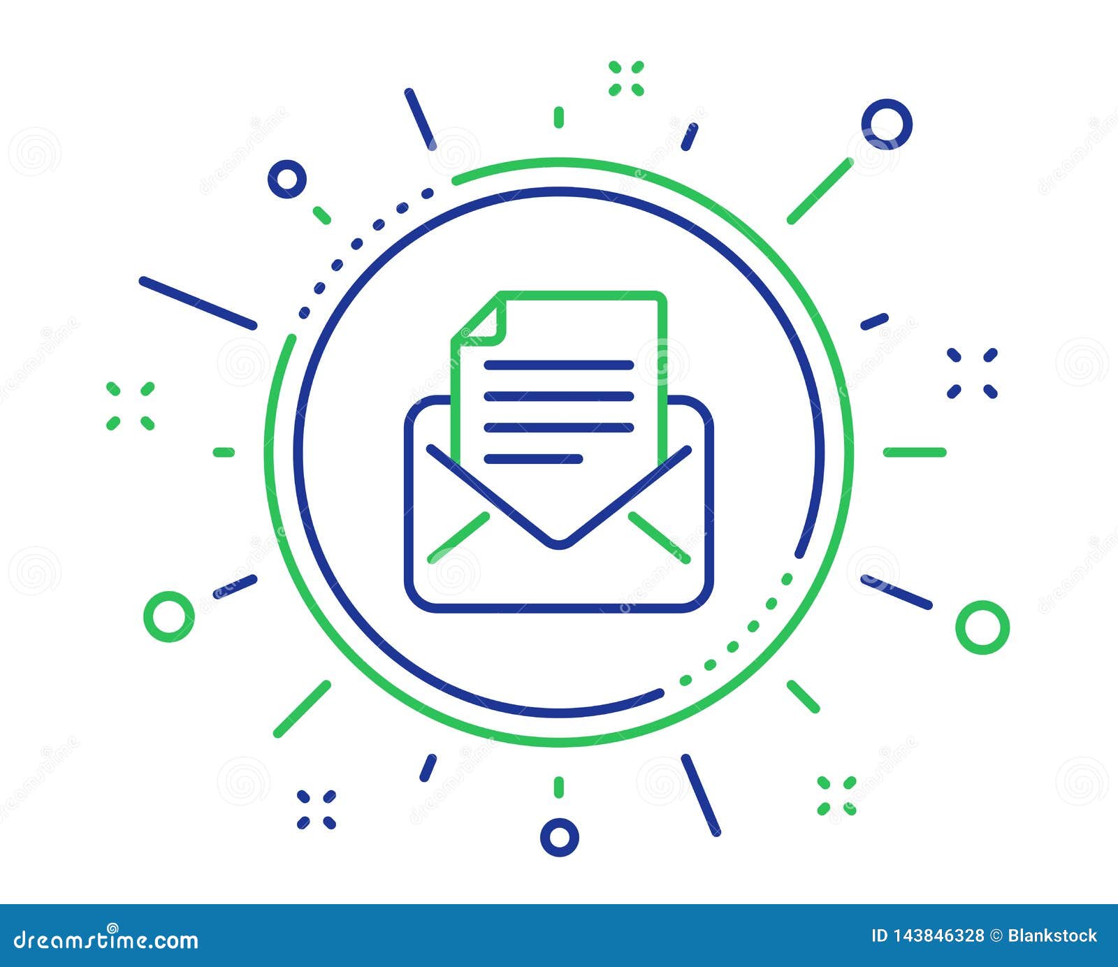 Mail Correspondence Line Icon. Read Message Sign. Vector Stock Vector ...