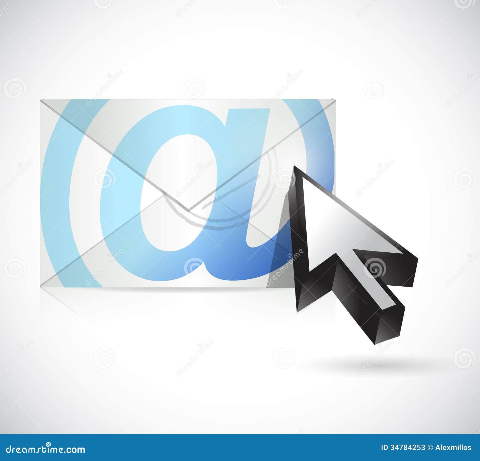 Mail an Cursor Illustration Design Stock Illustration - Illustration of ...