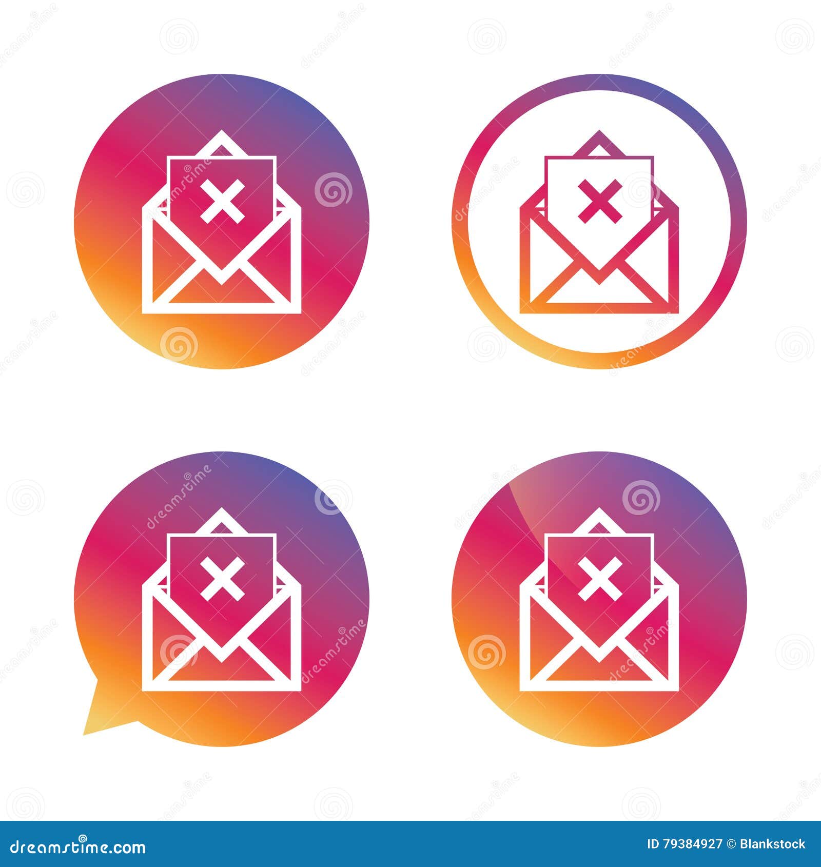 Mail Delete Icon. Envelope Symbol. Message Sign Stock Vector ...