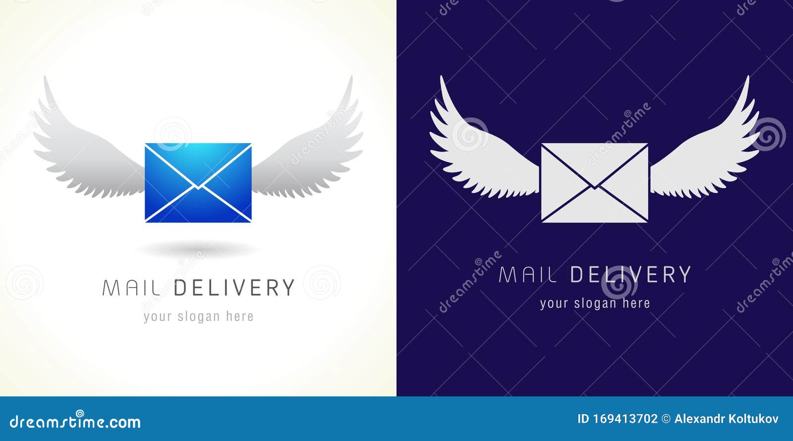 Mail Delivery Creative Logo. Stock Vector - Illustration of interface ...