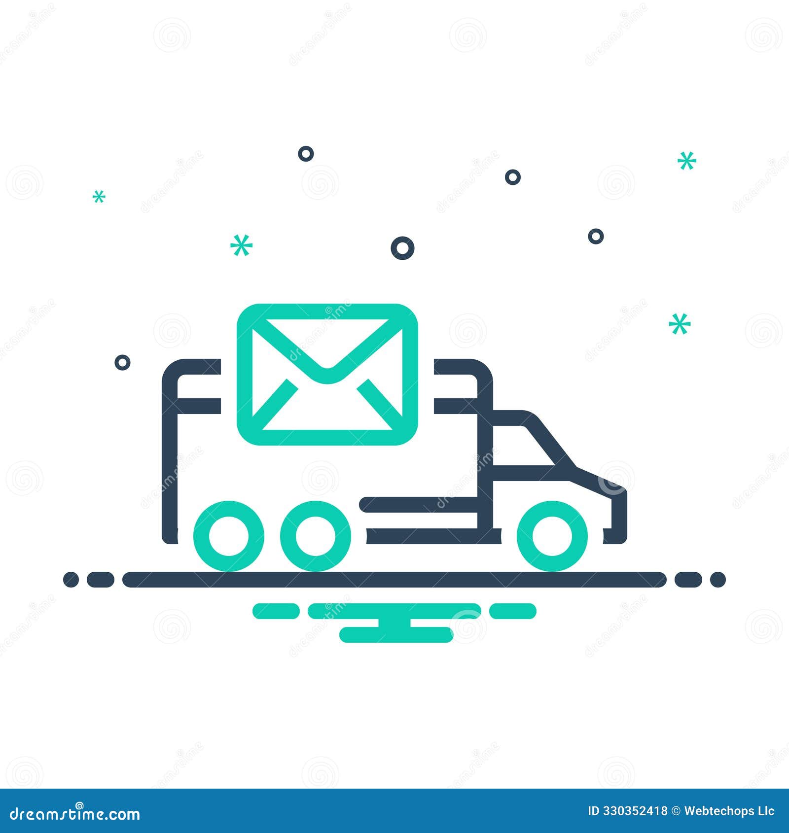 Mix Icon for Mail Delivery, Mail and Carrier Stock Vector ...