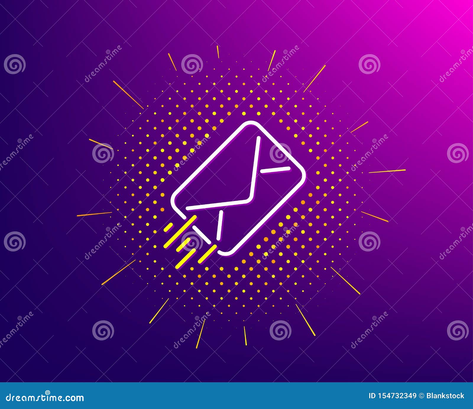 Mail Delivery Line Icon. Message Correspondence Sign. Vector Stock ...