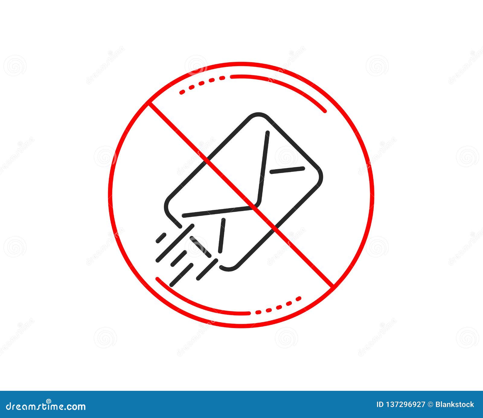 Mail Delivery Line Icon. Message Correspondence Sign. Vector Stock ...