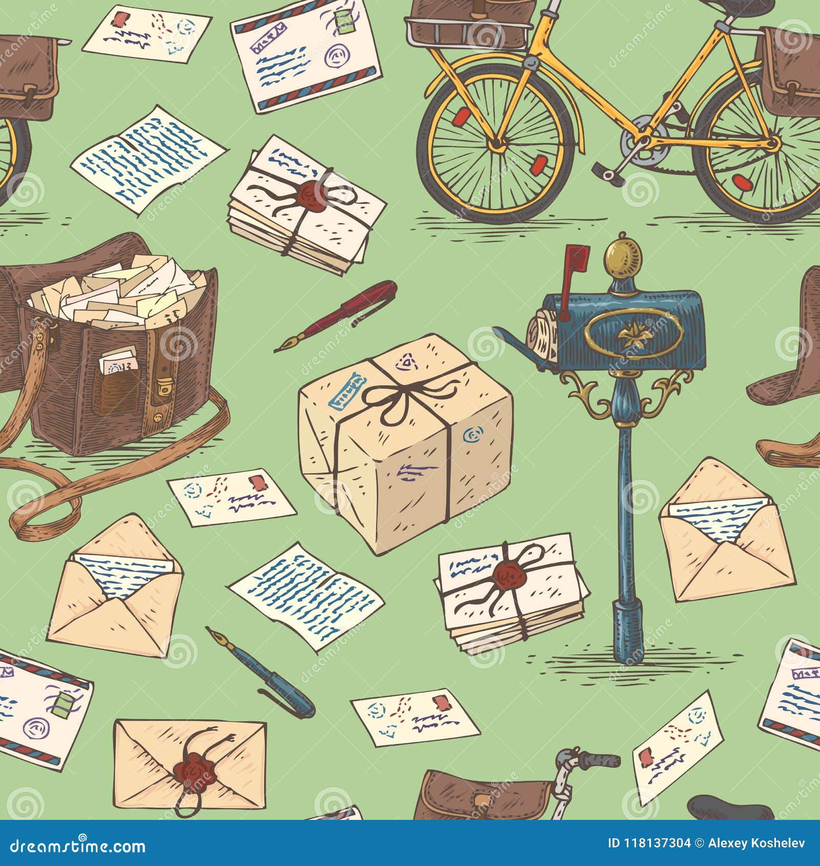 Parcels Pattern Stock Illustrations – 336 Parcels Pattern Stock ...