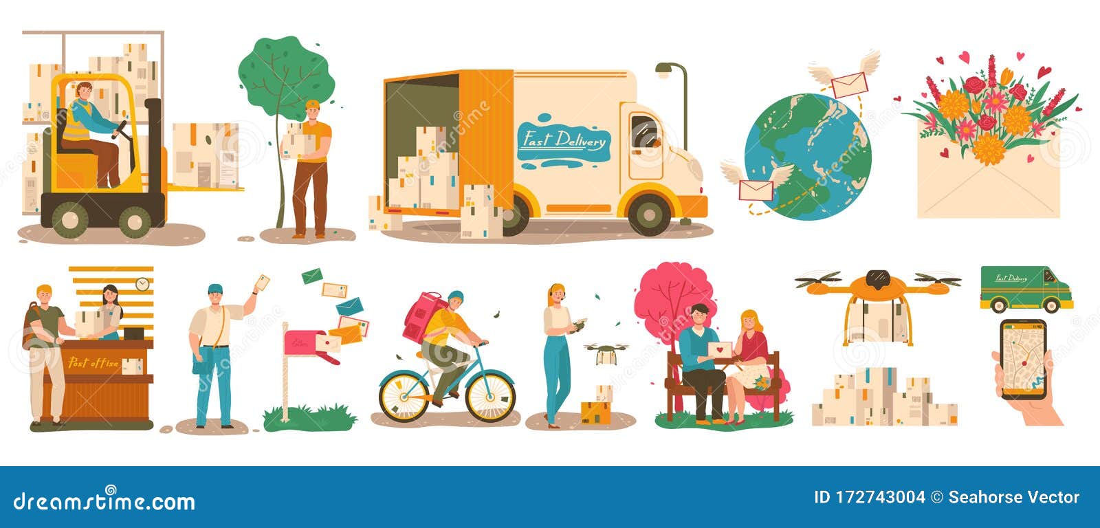 Postman - Letter Delivery Stock Photo | CartoonDealer.com #5086740