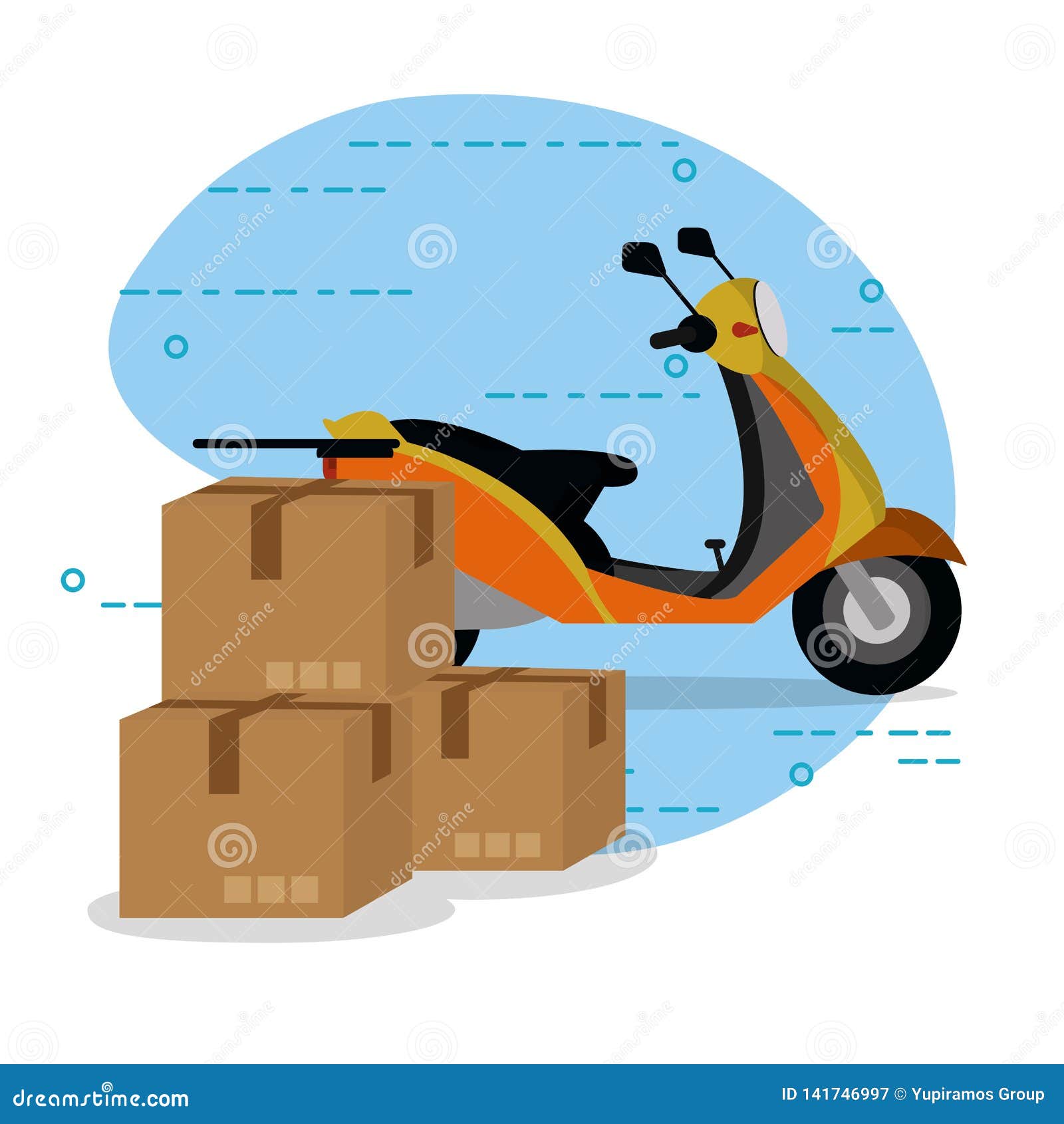 Mail delivery service stock vector. Illustration of mobile - 141746997