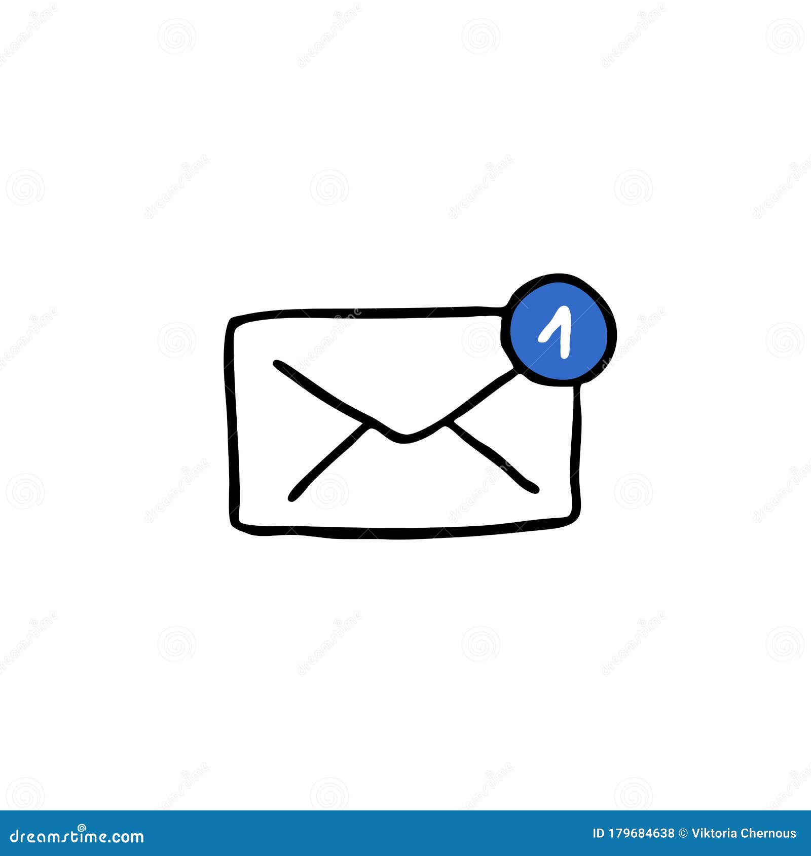Mail doodle icon stock illustration. Illustration of email - 179684638