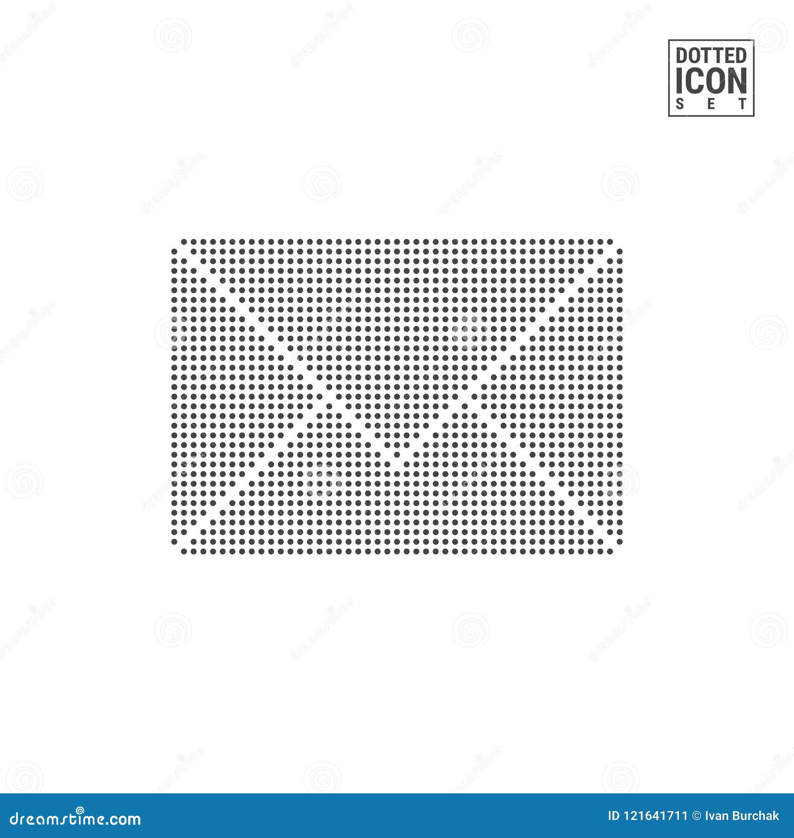Mail Dot Pattern Icon. E-mail, Envelope Dotted Icon Isolated on White ...