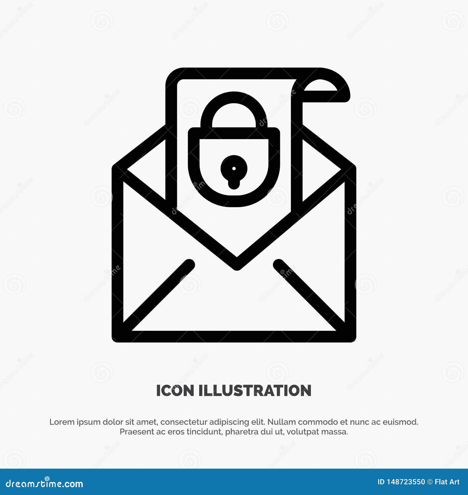 Mail, Email, Message, Security Line Icon Vector Stock Vector ...