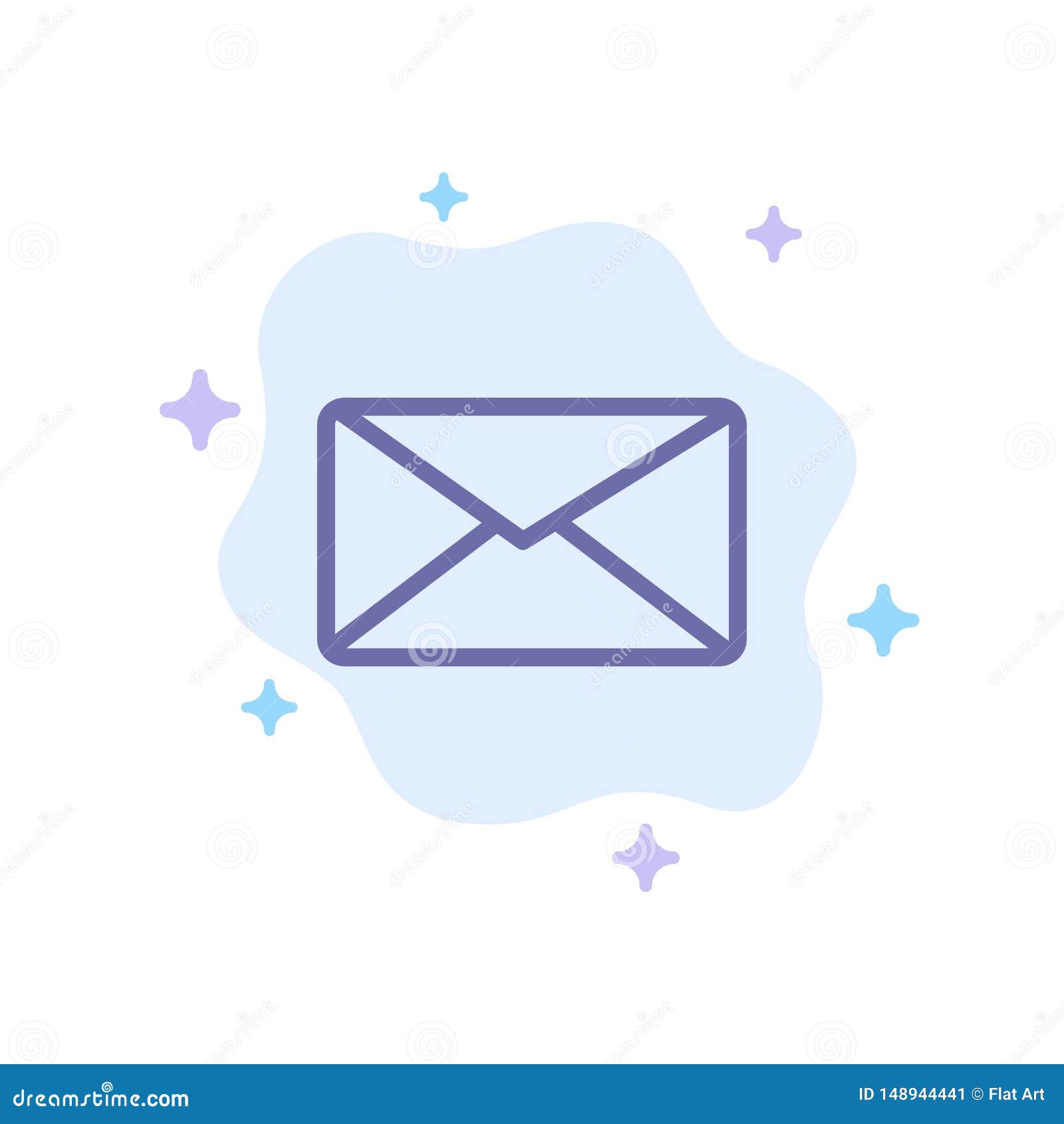 Mail, Email, User, Interface Blue Icon on Abstract Cloud Background ...