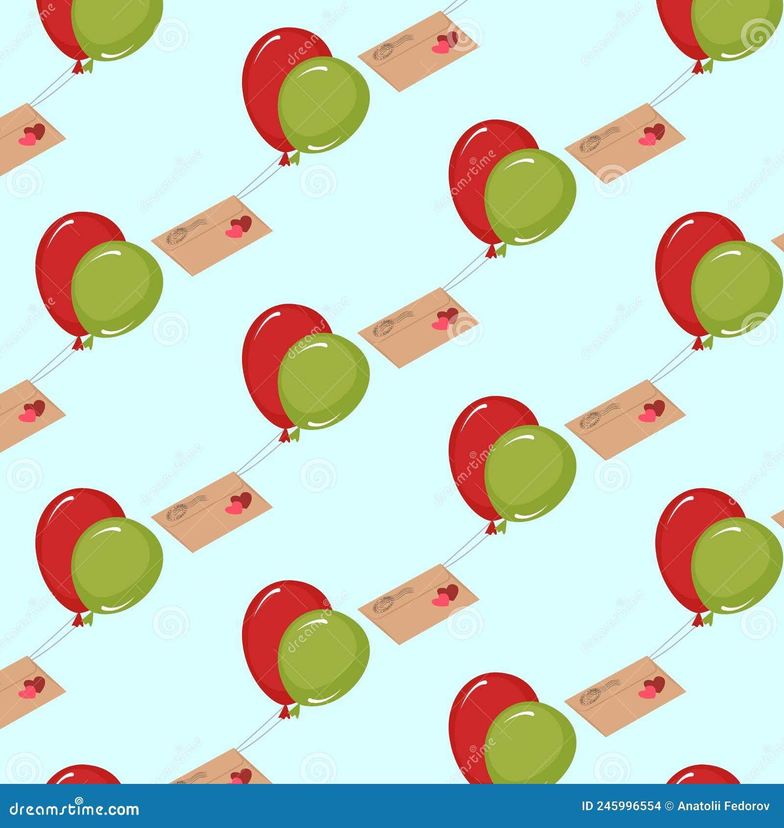 Mail envelope and balloon. stock vector. Illustration of information ...