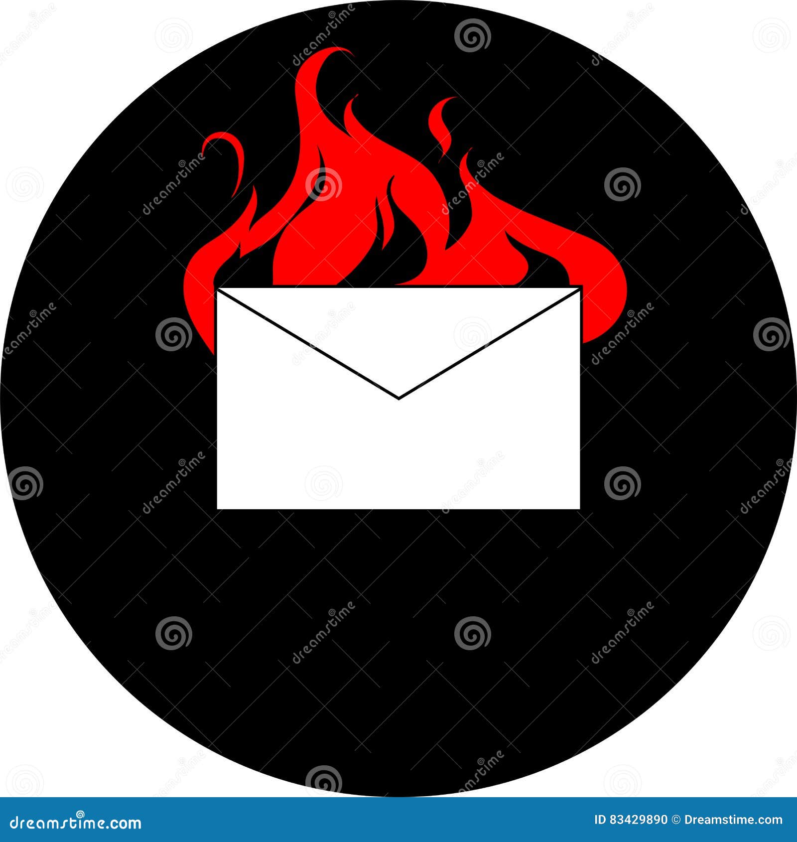 Mail envelope burning stock illustration. Illustration of mailbox ...