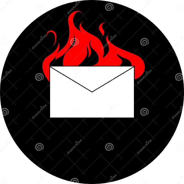 Mail envelope burning stock illustration. Illustration of mailbox ...
