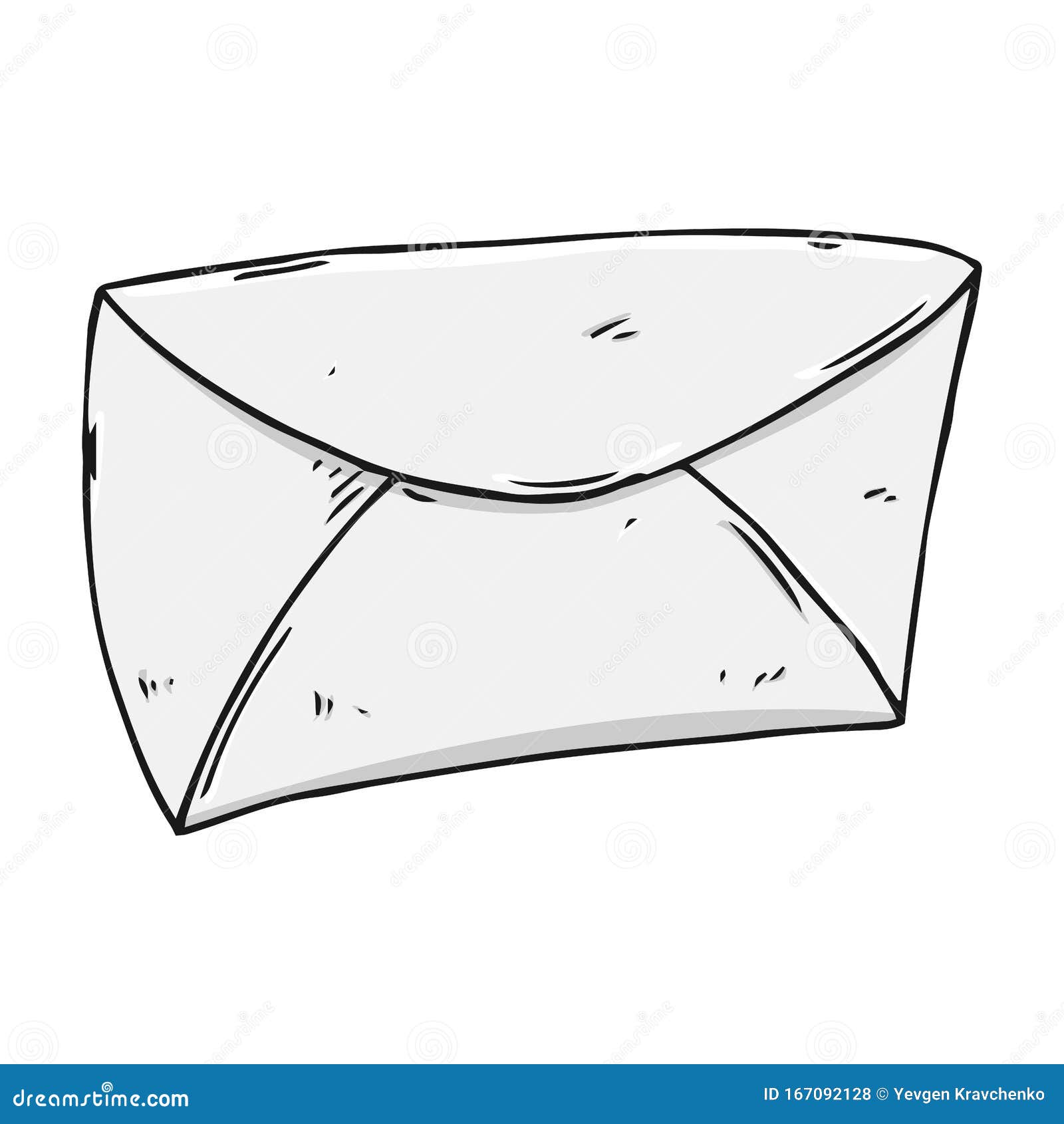 Mail Envelope Hand Drawn. Vector of Envelope. Postal Envelope Icon ...