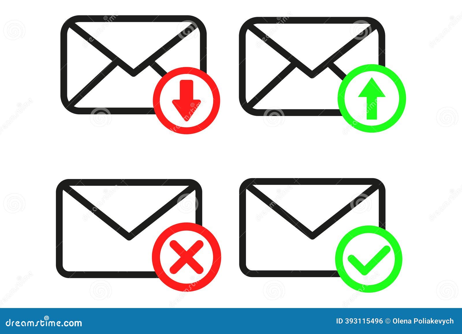 Incoming Outgoing Phone Call Logo Sign Vector Outline | CartoonDealer ...