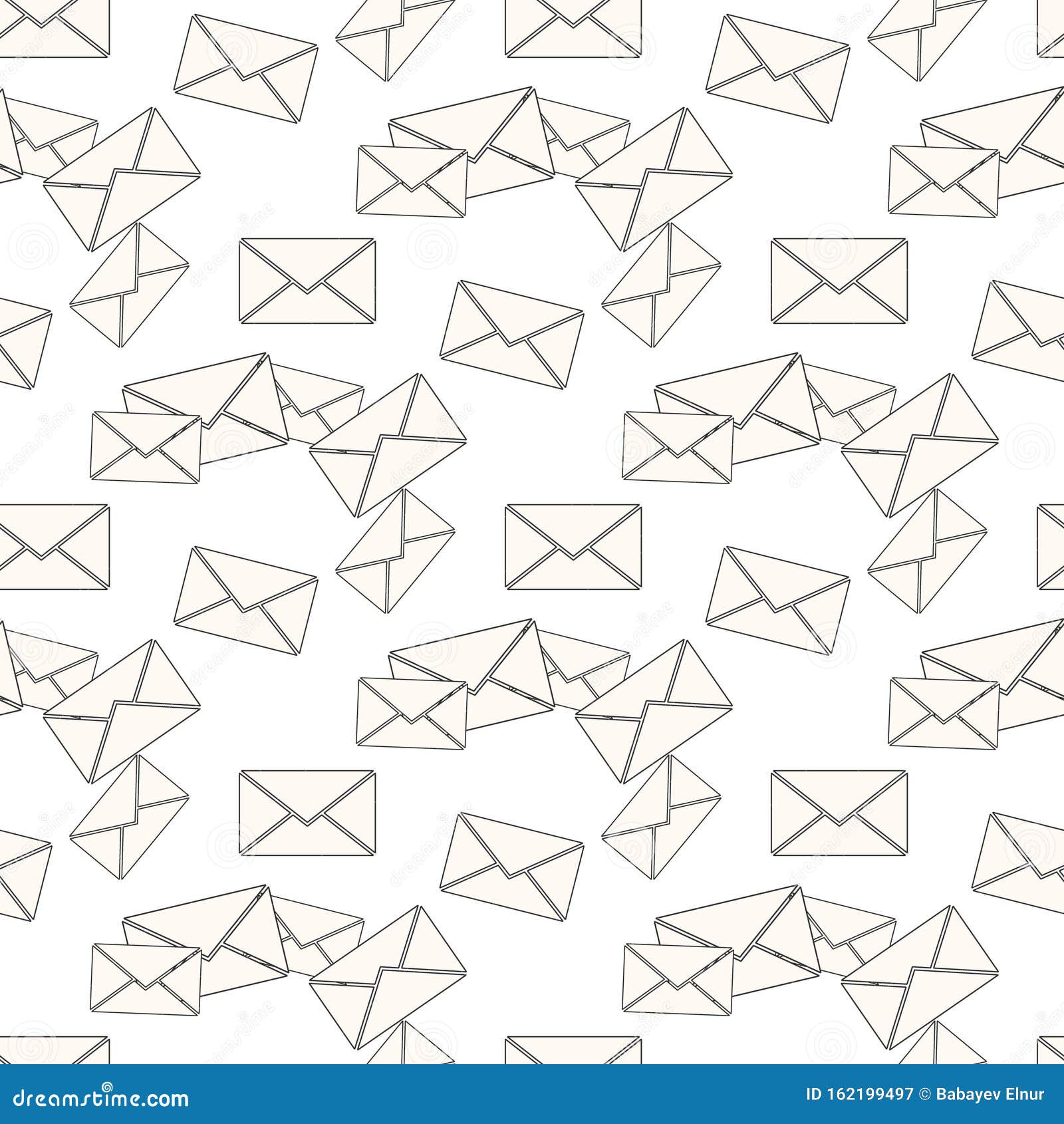 Mail Envelope Icon Seamless Pattern Background. Email Message Vector ...