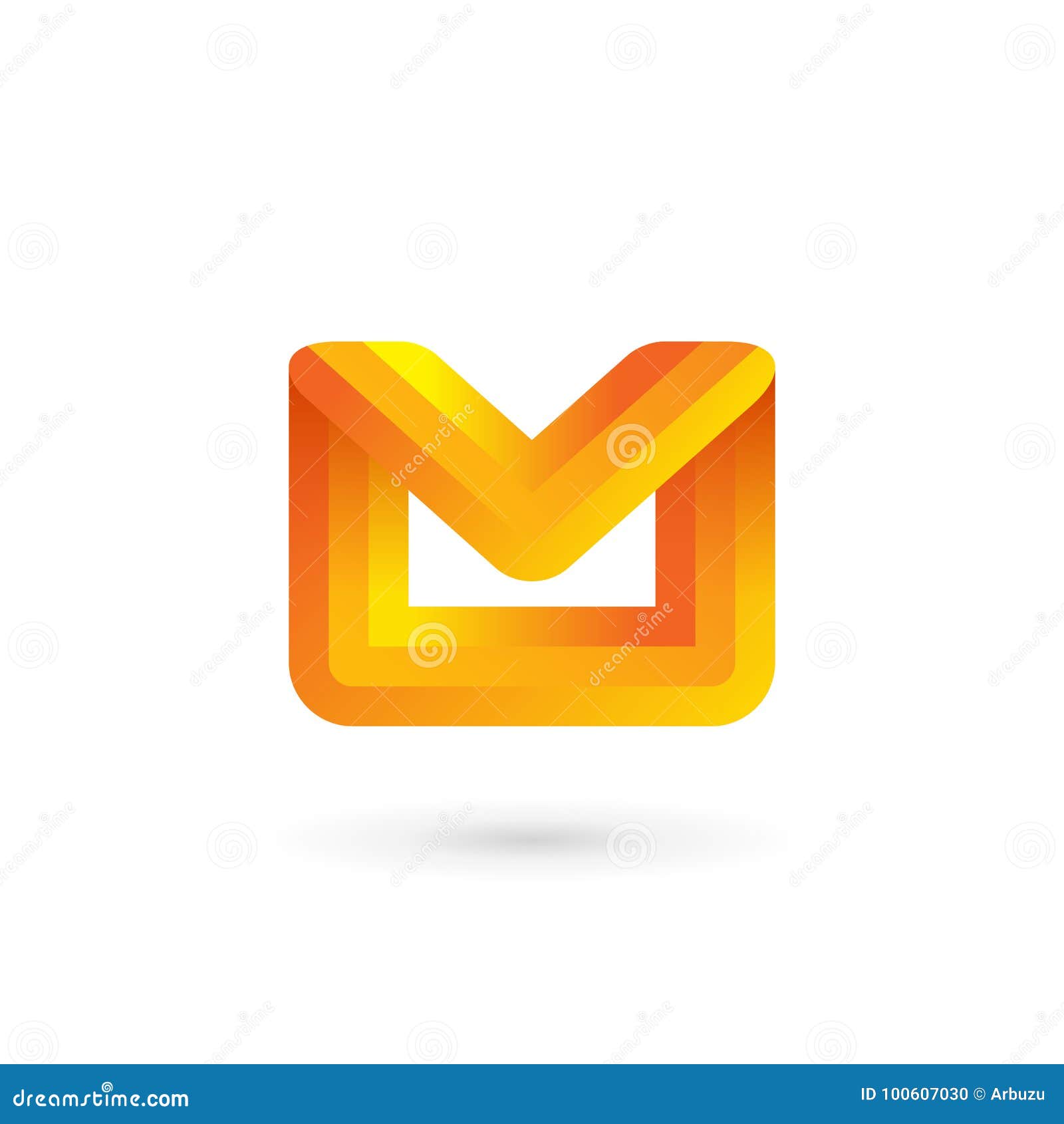 Letter M Mail Envelope Logo Icon Design Template Elements Stock Vector ...