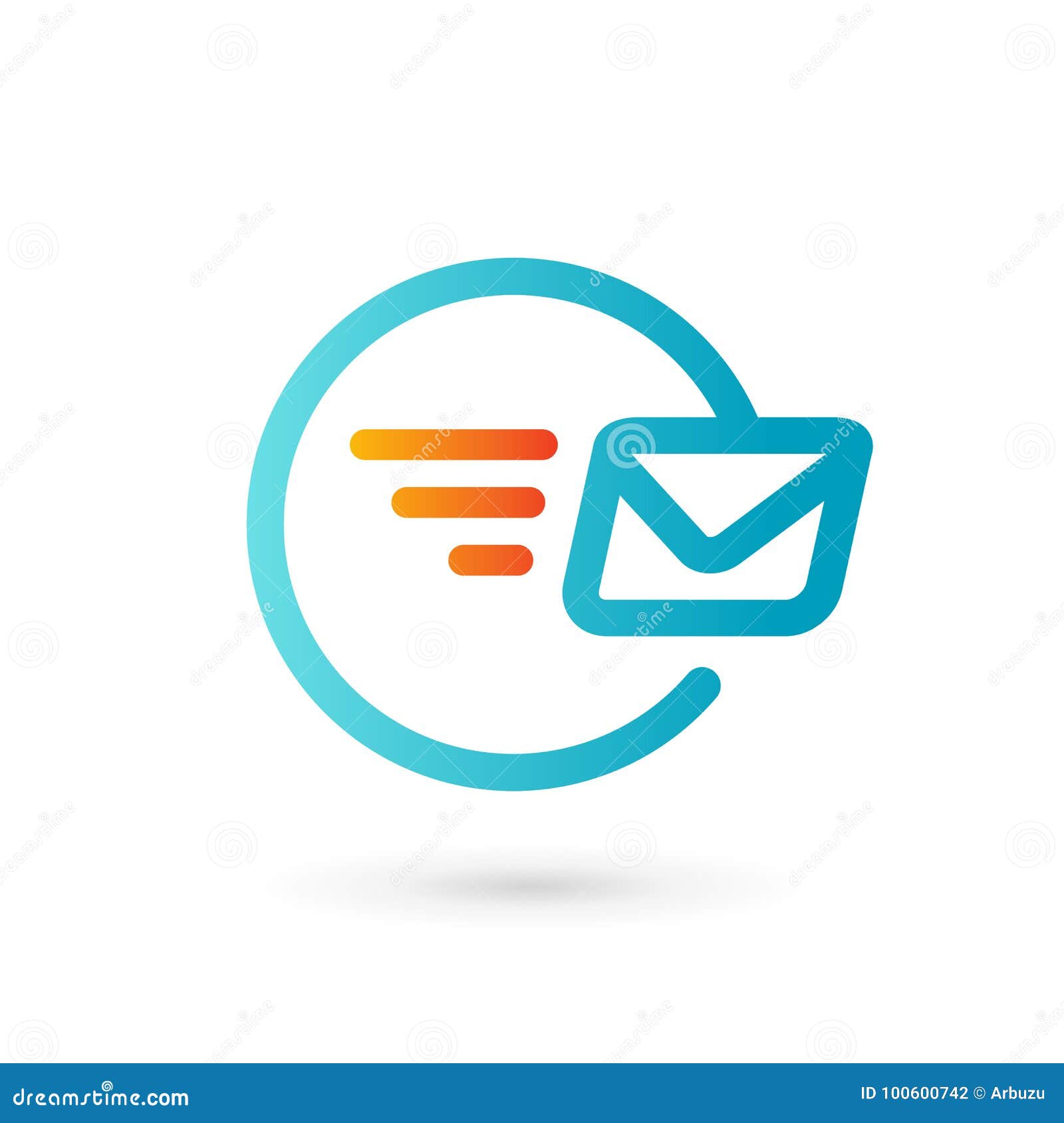Mail Envelope Logo Icon Design Template Elements Stock Vector ...