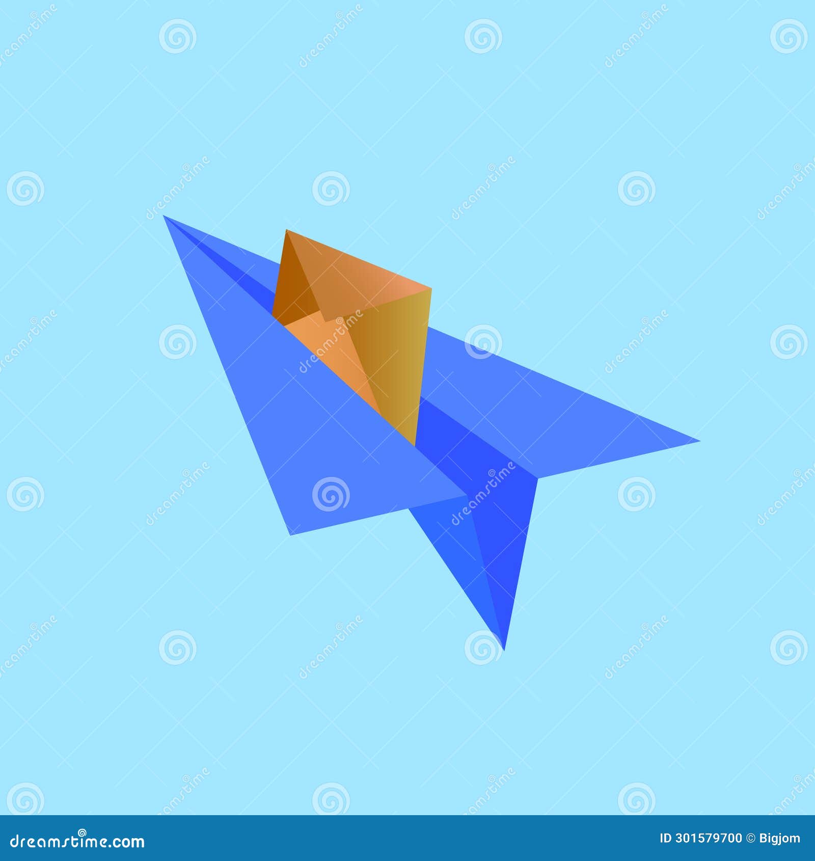Mail Envelope in Paper Plane Origami Flying and Notification Message ...