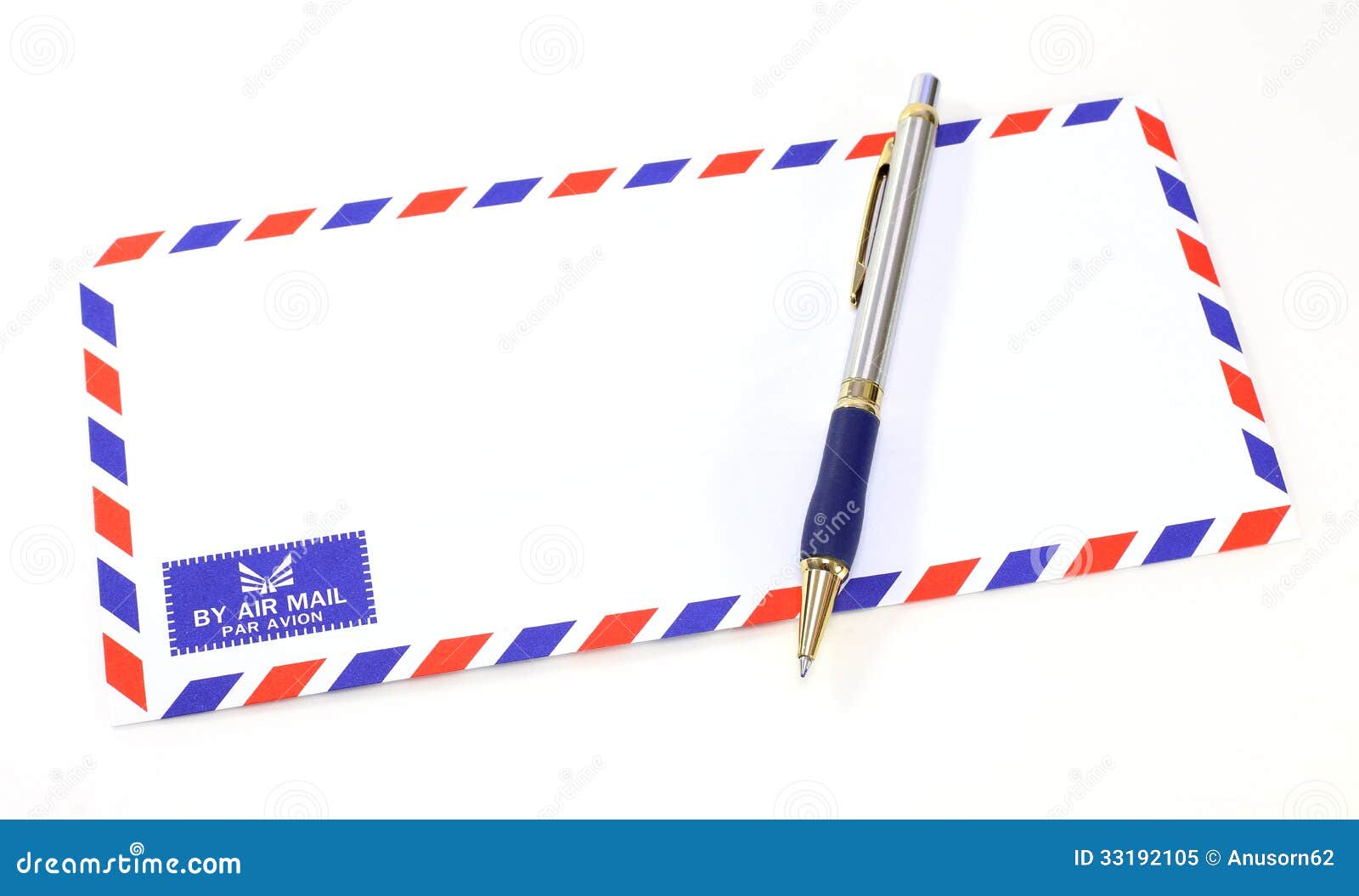 Mail envelope with pen stock image. Image of postage - 33192105