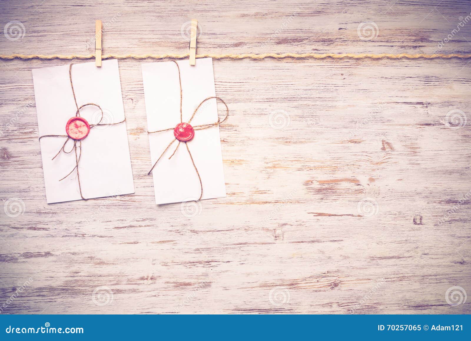 Mail envelope on rope stock image. Image of copy, shape - 70257065