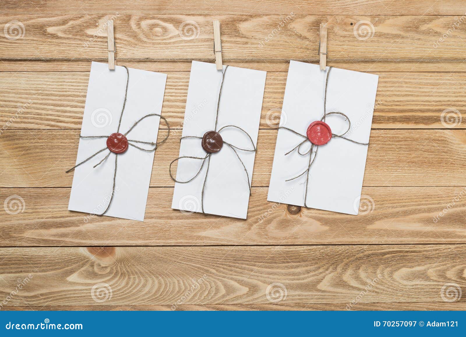 Mail envelope on rope stock image. Image of invitation - 70257097