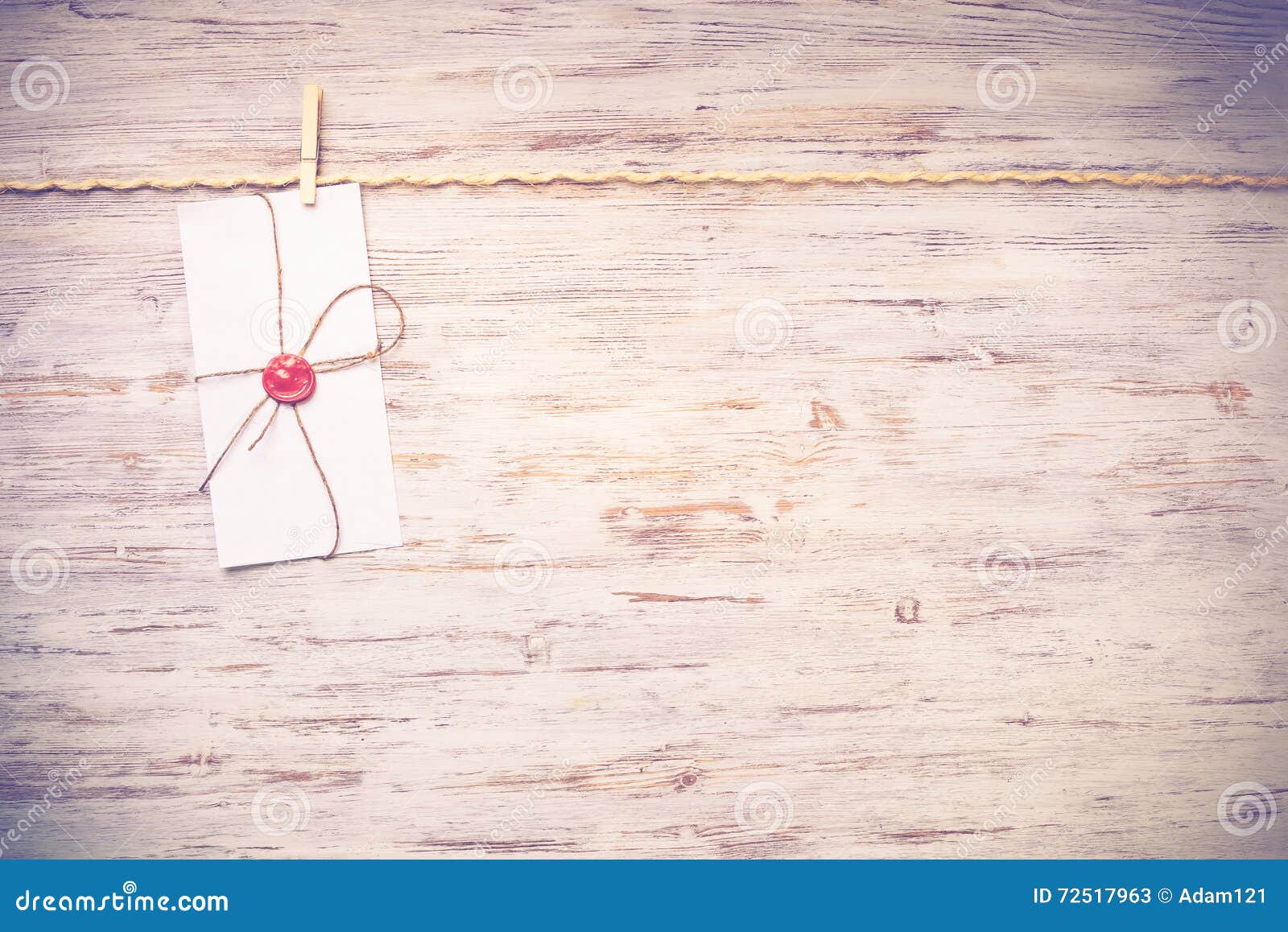 Mail envelope on rope stock image. Image of brown, message - 72517963